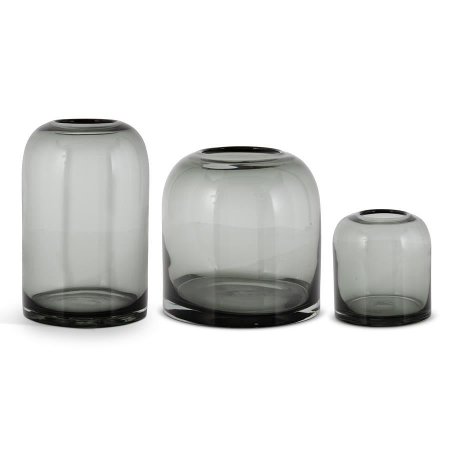Gray Transparent Glass Vase Assorted – House to Home Creations / H2H ...
