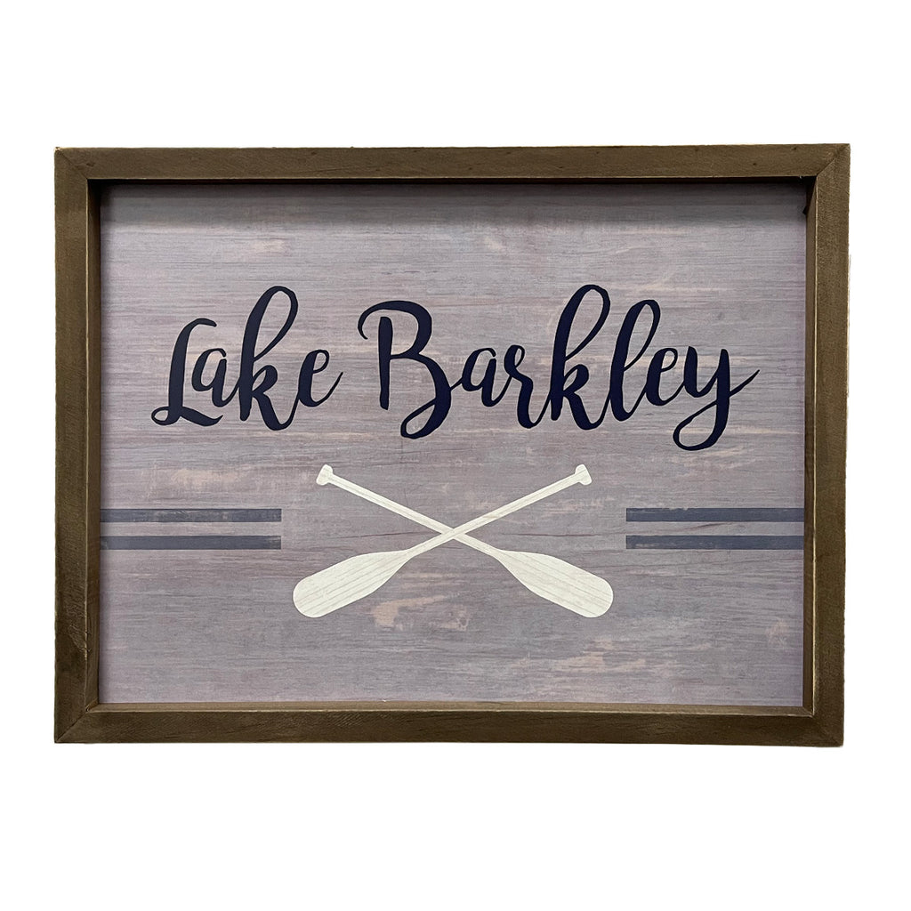 Lake & Oars Framed Sign – House to Home Creations / H2H Apparel
