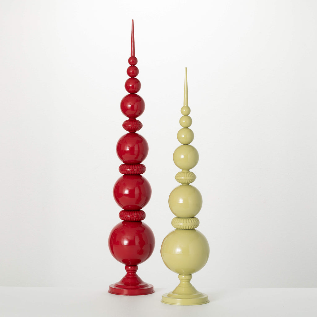 Red & Ivory Tabletop Finial Assorted – House to Home Creations / H2H ...