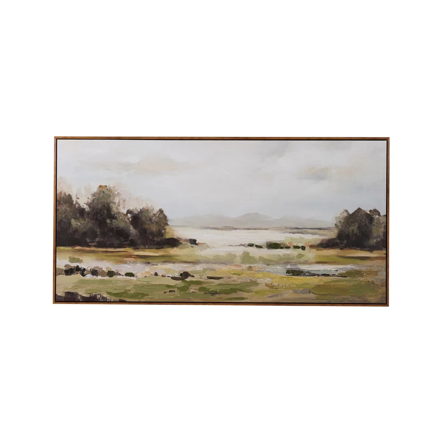 Wood Framed Canvas Landscape 55"x27.5" – House to Home Creations / H2H ...